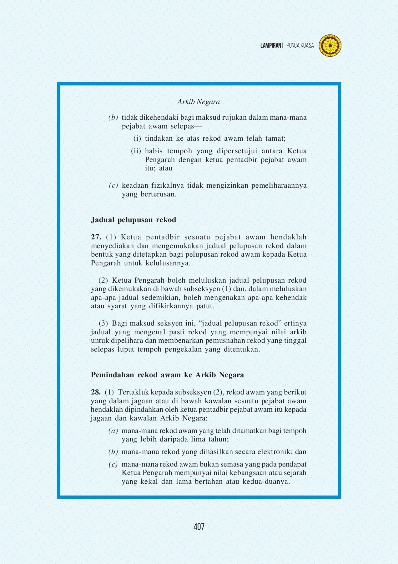 PANDUAN PENGURUSAN REKOD AWAM - amkabulmas - Muka Surat 425 | Membalik ...