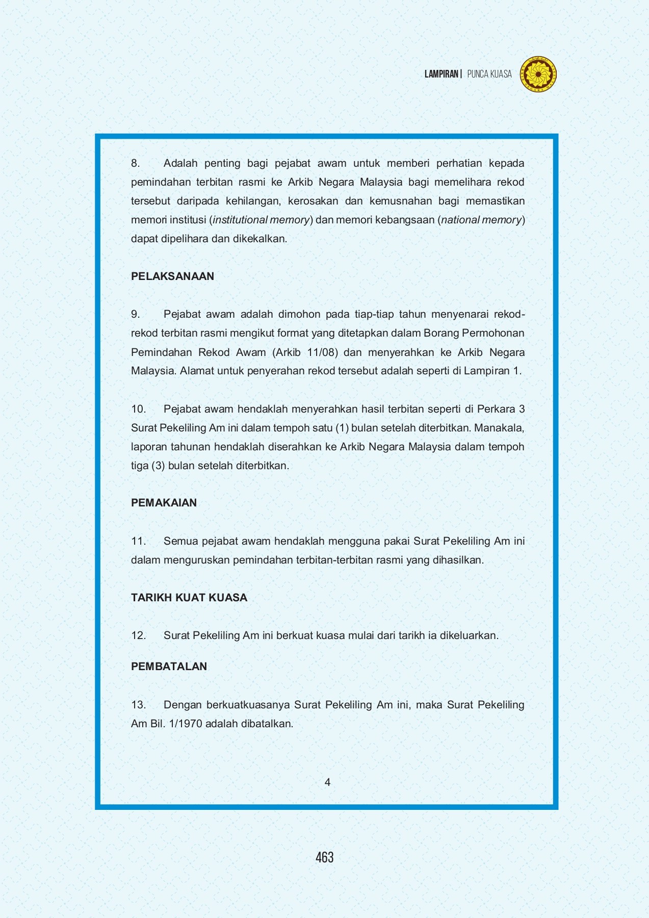 PANDUAN PENGURUSAN REKOD AWAM - amkabulmas - Muka Surat 481 | Membalik ...
