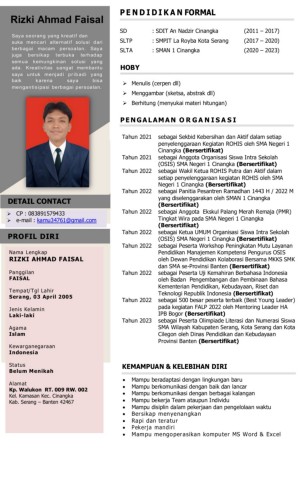 CV RIZKI AHMAD FAISAL - MUHAMAD FATIN - Page 1 - 31 | Flip PDF Online | PubHTML5