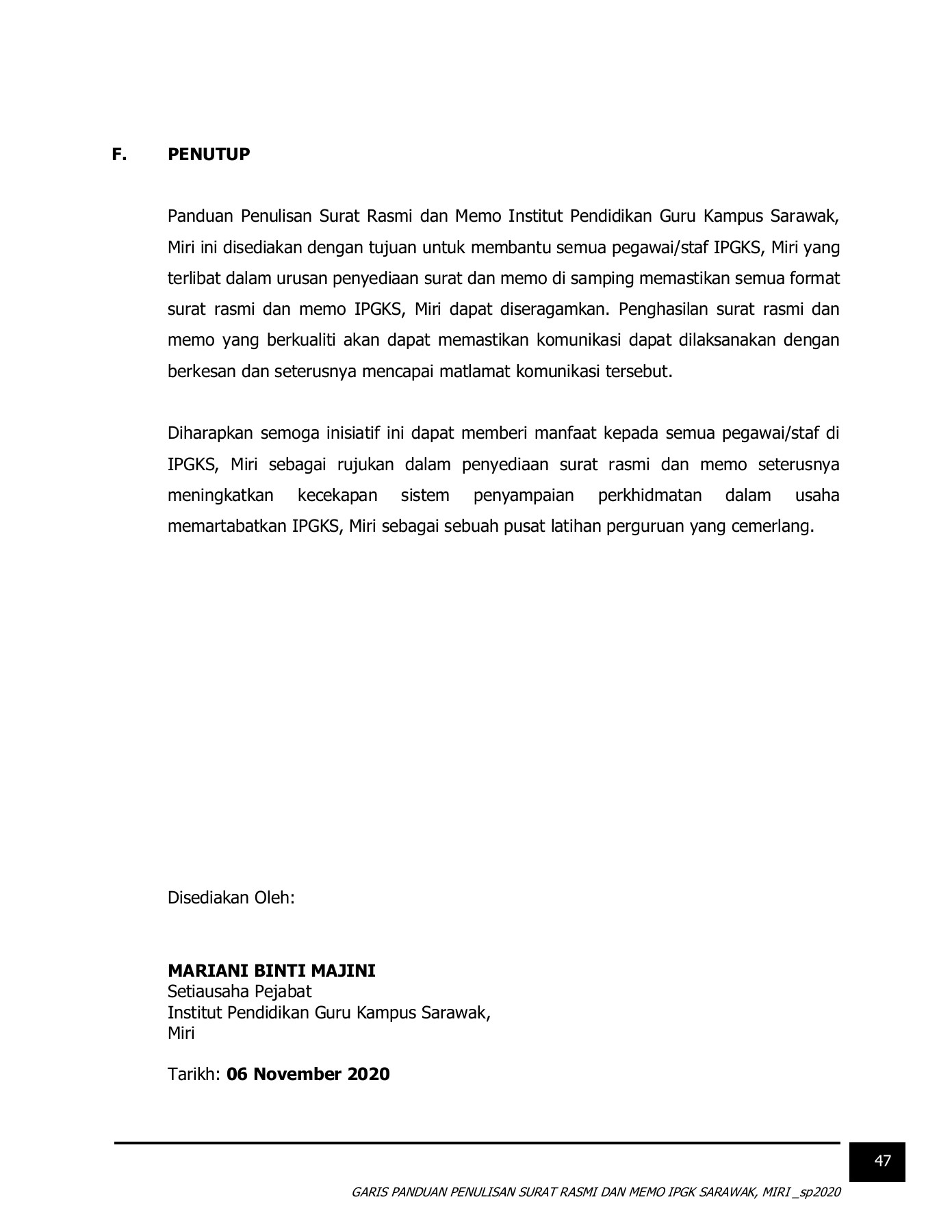 PANDUAN PENULISAN SURAT RASMI (edit 4) 03012021 - finalised - C YP ...