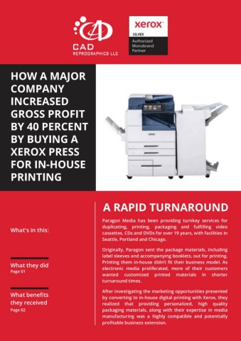 Xerox Channel partner Cadreprographics LLC