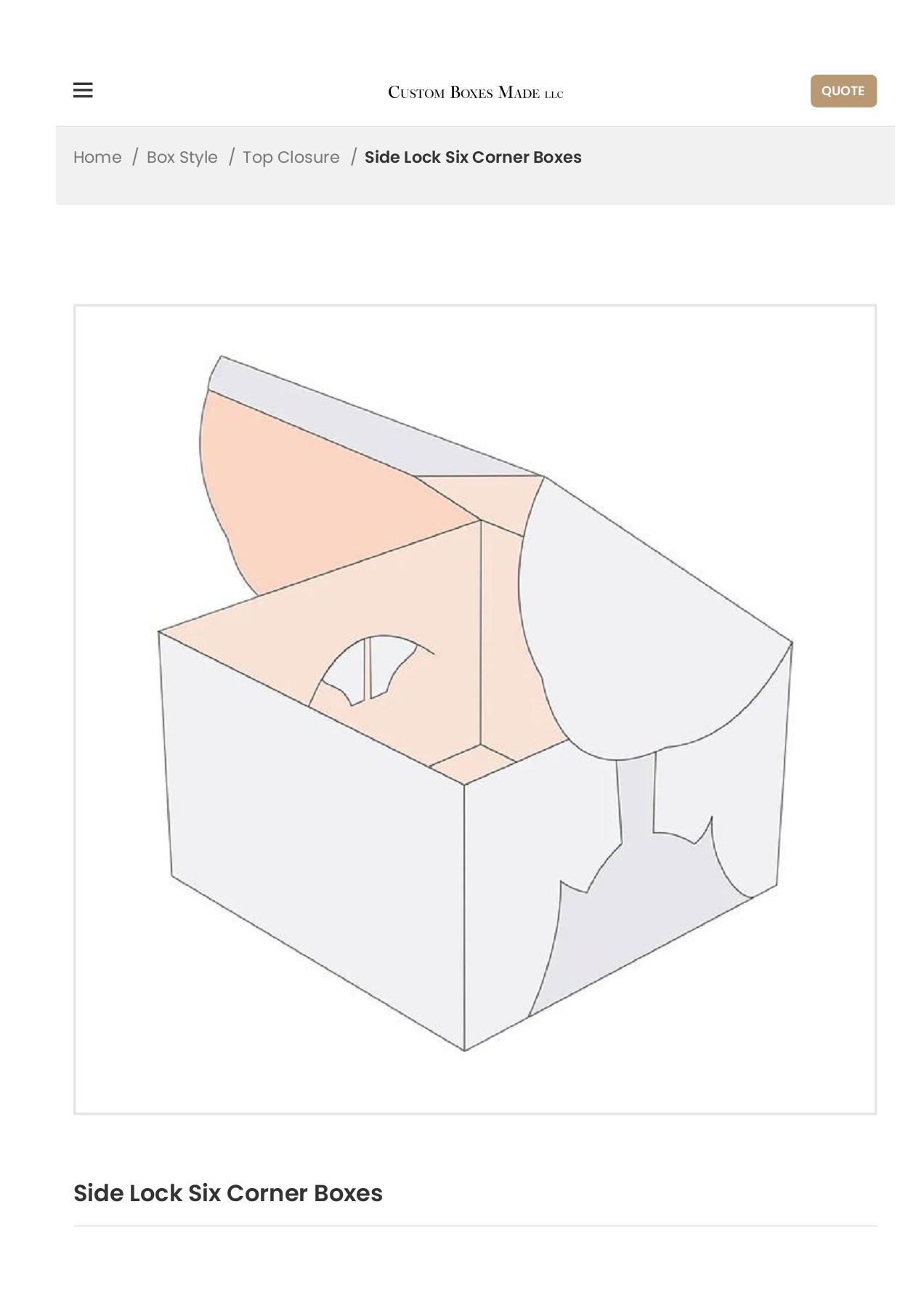 Side Lock Six Corner Boxes - Custom Boxesmade - Page 1 - 5 | Flip PDF ...