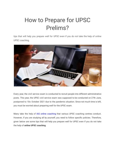 How to Prepare for UPSC Prelims