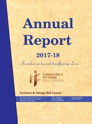 FFSC Annual Report 2017-18 (1) - Furniture & Fittings Skill Council ...