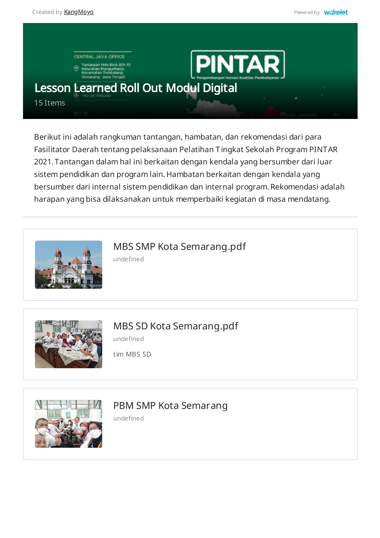 Lesson Learned Roll Out Modul Digital - sasmoyohermawan - Page 1 - 3 | Flip PDF Online | PubHTML5