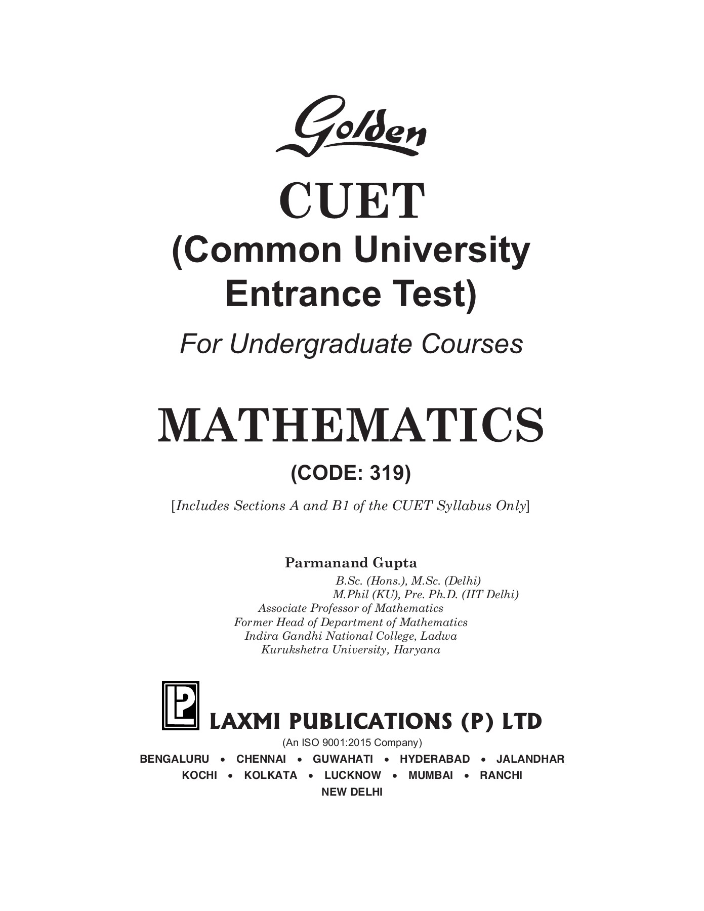 CUET Mathematics - Laxmi Publications (LP) - Page 2 | Flip PDF Online ...