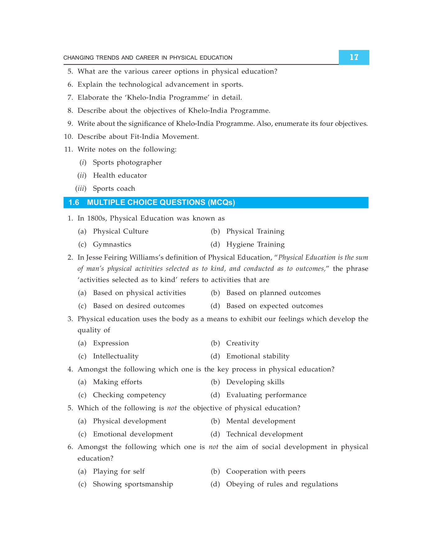 Comprehensive Physical Education-XI - Laxmi Publications (LP) - Page 31 ...