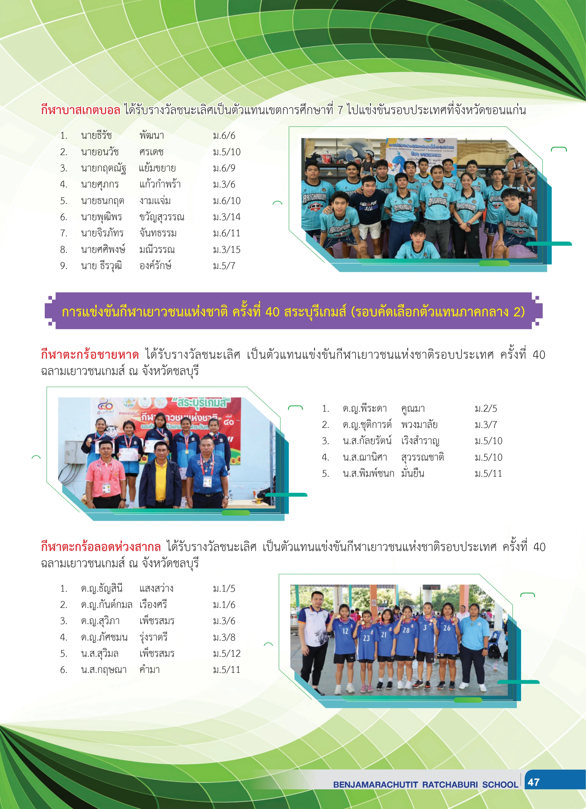 วารสารประชาสัมพันธ์โรงเรียนเบญจมราชูทิศ ราชบุรี ประจำภาคเรียนที่ 2 ปีการศึกษา 2567 - benjamas ...