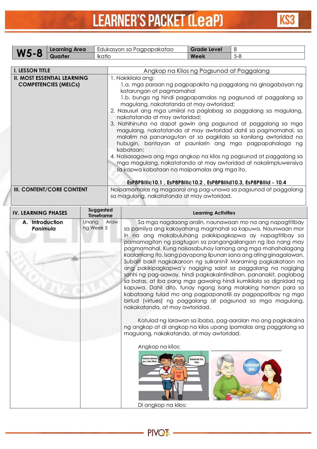 KS3_LeaPQ3_EsP8_Wk5-8 - jane.veloria - Page 1 - 0 | Flip PDF Online | PubHTML5