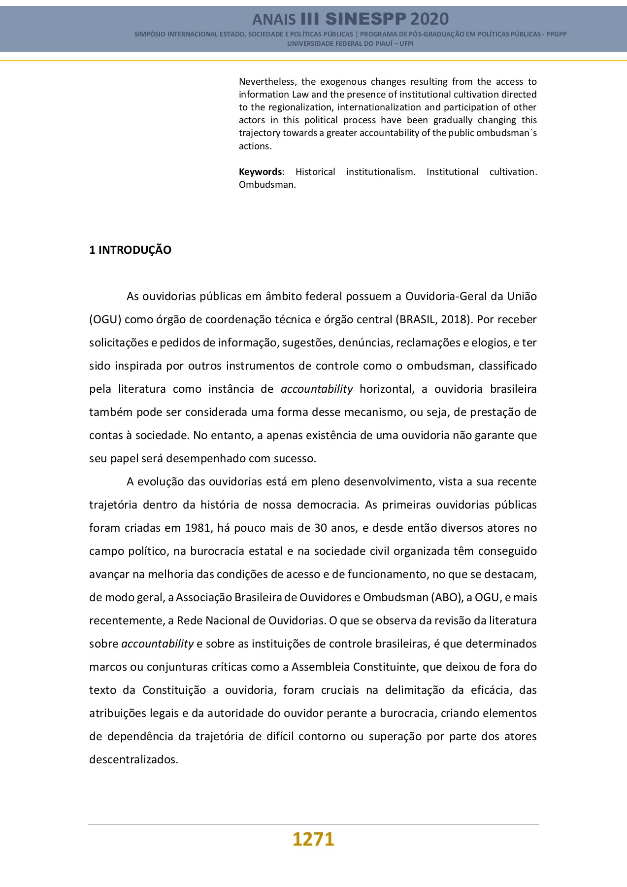EIXO 3 - Democracia, Controle Social e Gestão Pública - Editora Lestu ...