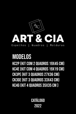 CATÁLOGO ART & CIA 2022 - KIT 2 QUADROS 19X45 - COMPOSE 4 QUADROS 19X19 ...