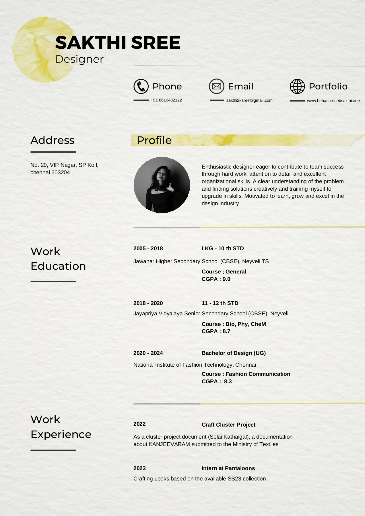 RESUME - Sakthi Sree - Page 1 - 2 | Flip PDF Online | PubHTML5