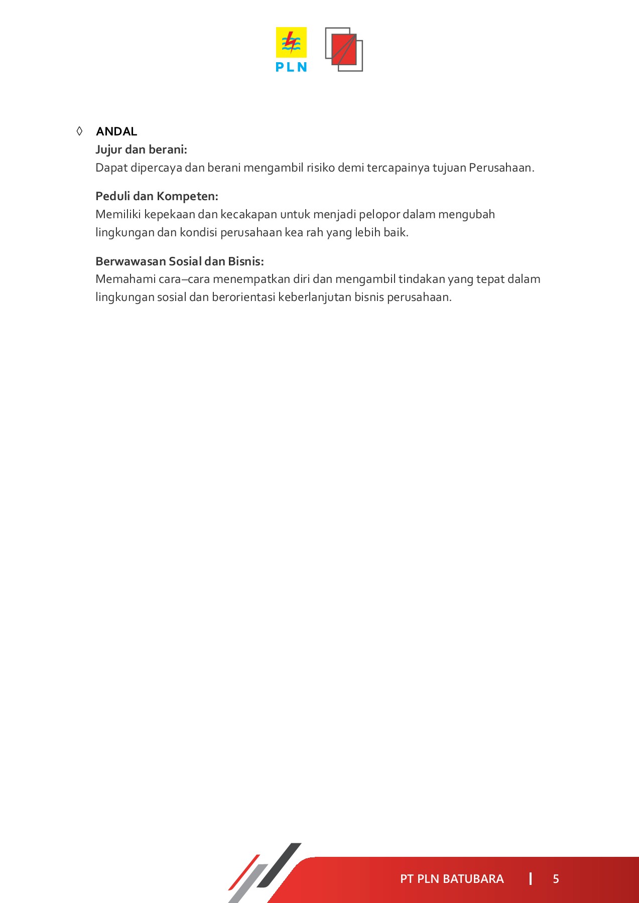 Pedoman Perilaku dan Etika Bisnis - PLN Batubara - Halaman 11 | PDF Online | PubHTML5