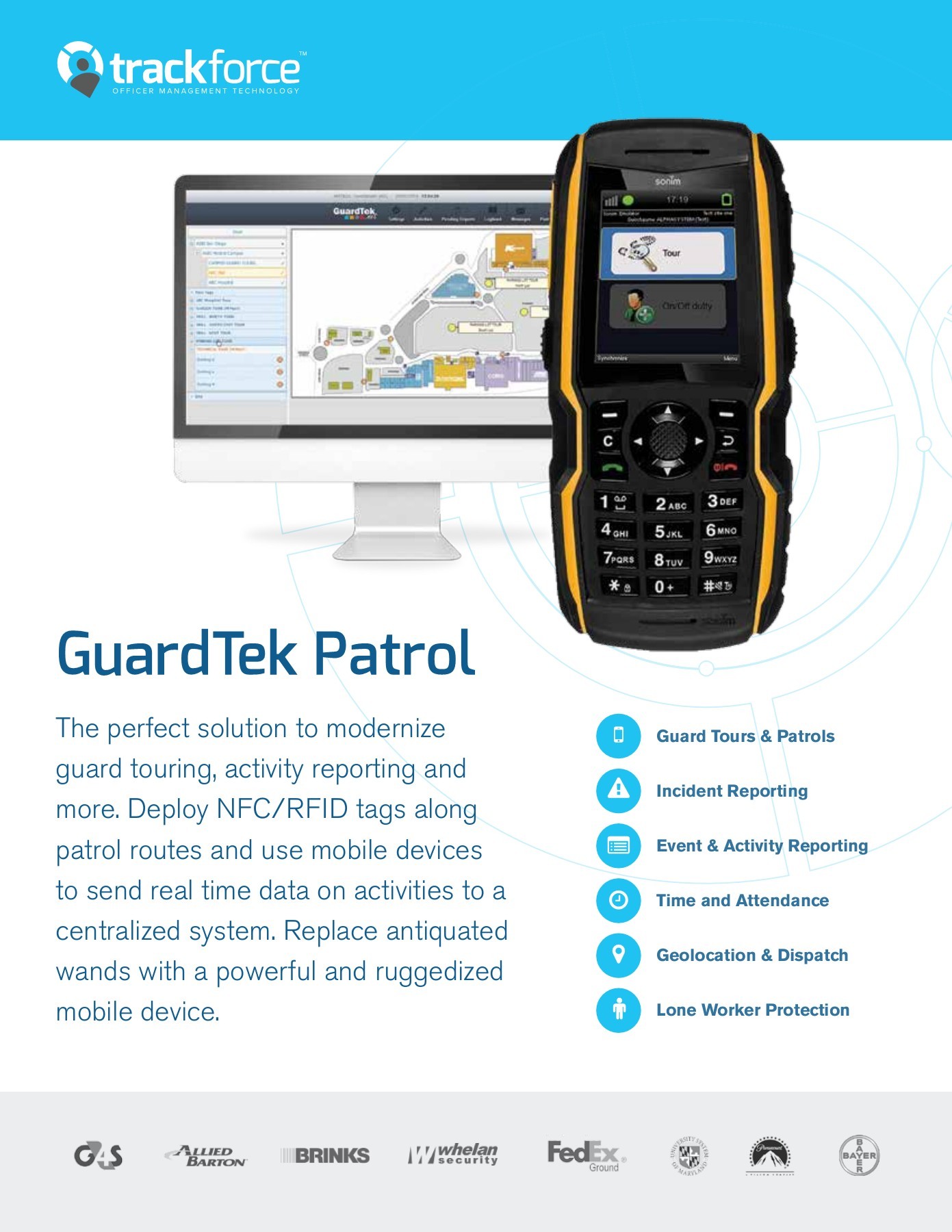 GuardTek Patrol - Guard Touring App by Trackforce - Trackforce - Page 1 ...