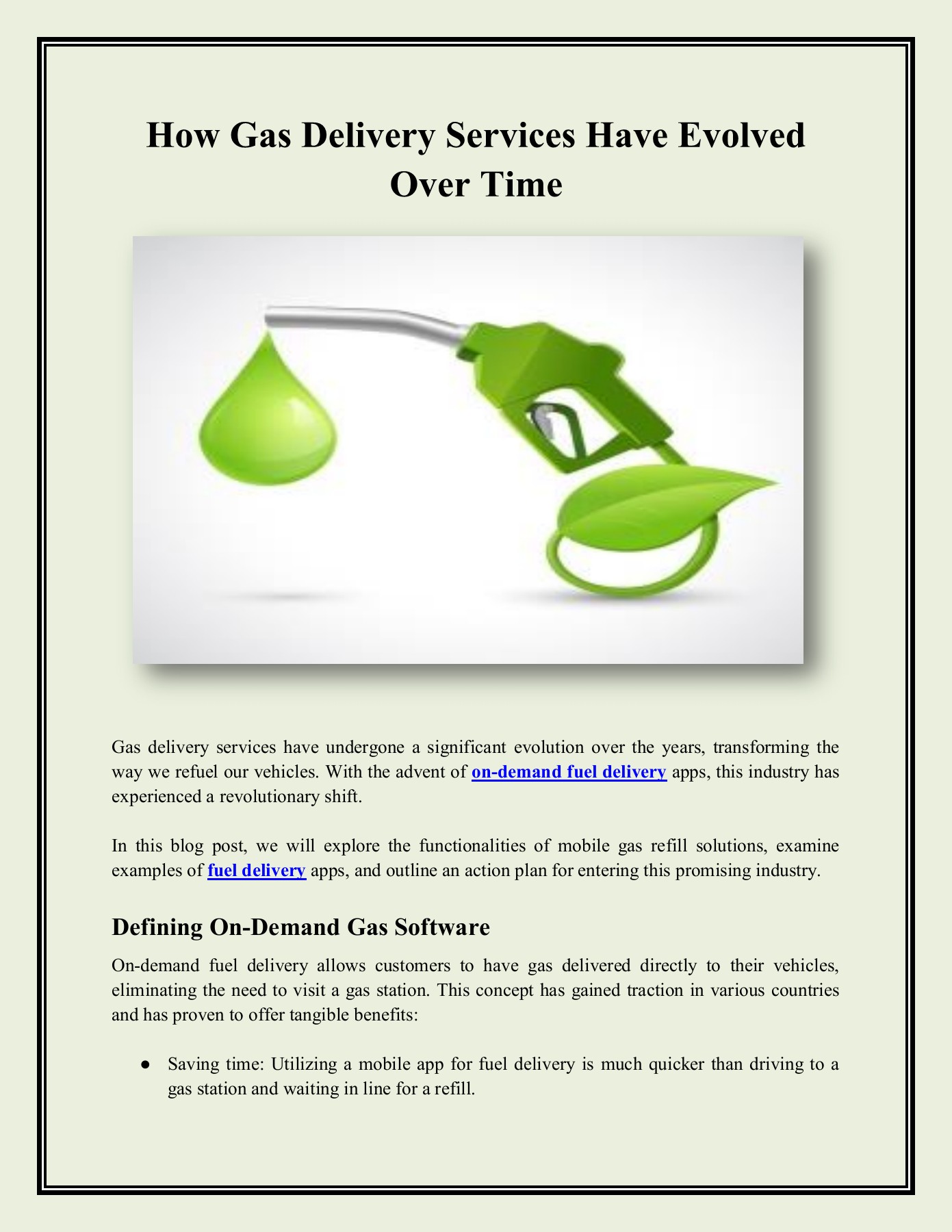 How Gas Delivery Services Have Evolved Over Time - James Barn - Page 1 ...