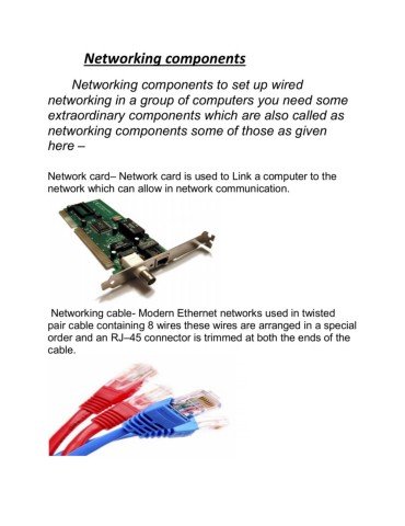 Networking components - MANASVINI SETHIA - Page 1 - 4 | Flip PDF Online ...