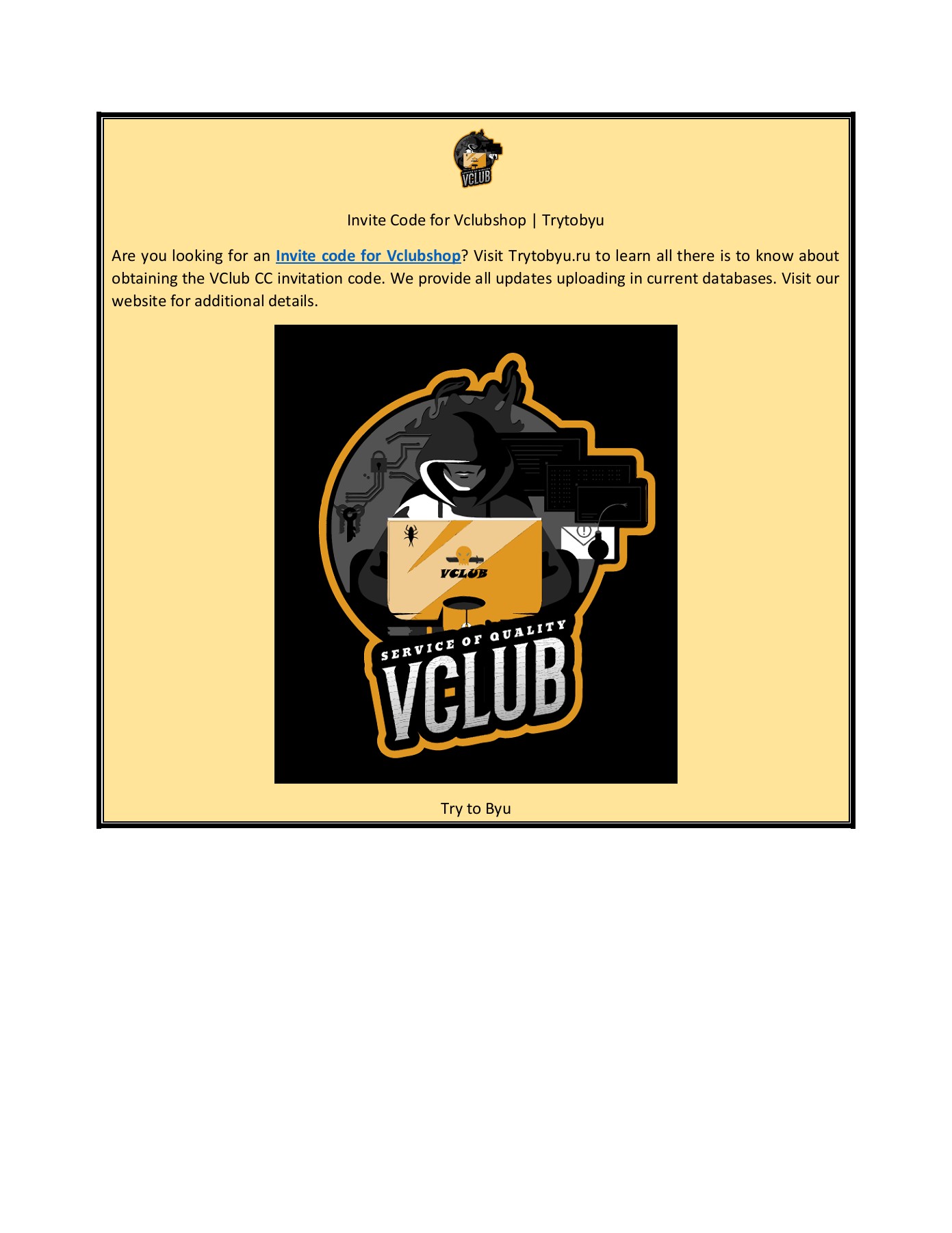 Invite Code for Vclubshop - Try to Byu - Page 1 - 1 | Flip PDF Online ...