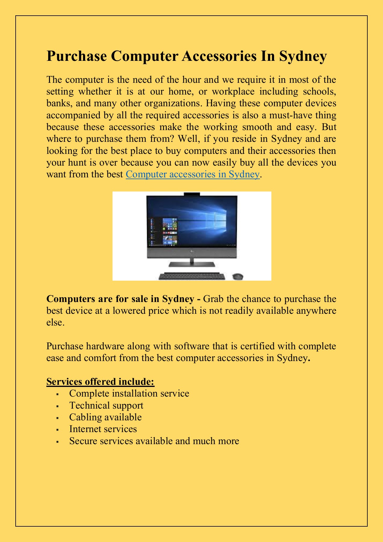 Purchase Computer Accessories In Sydney - Adamson Wood - Pagina 1 - 3 ...