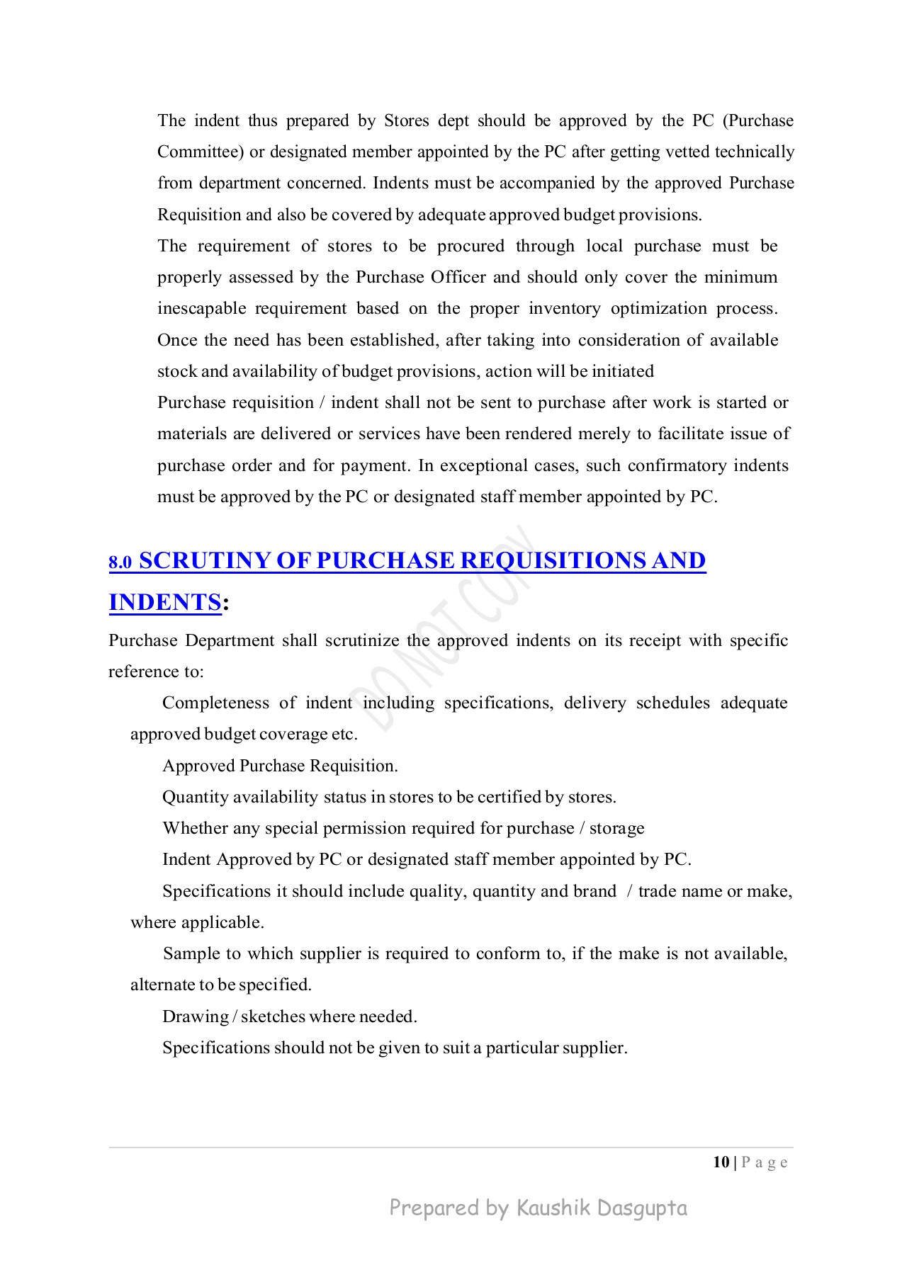 SOP - Standard Operating Procedure for Purchase Operation - kaydeejee ...