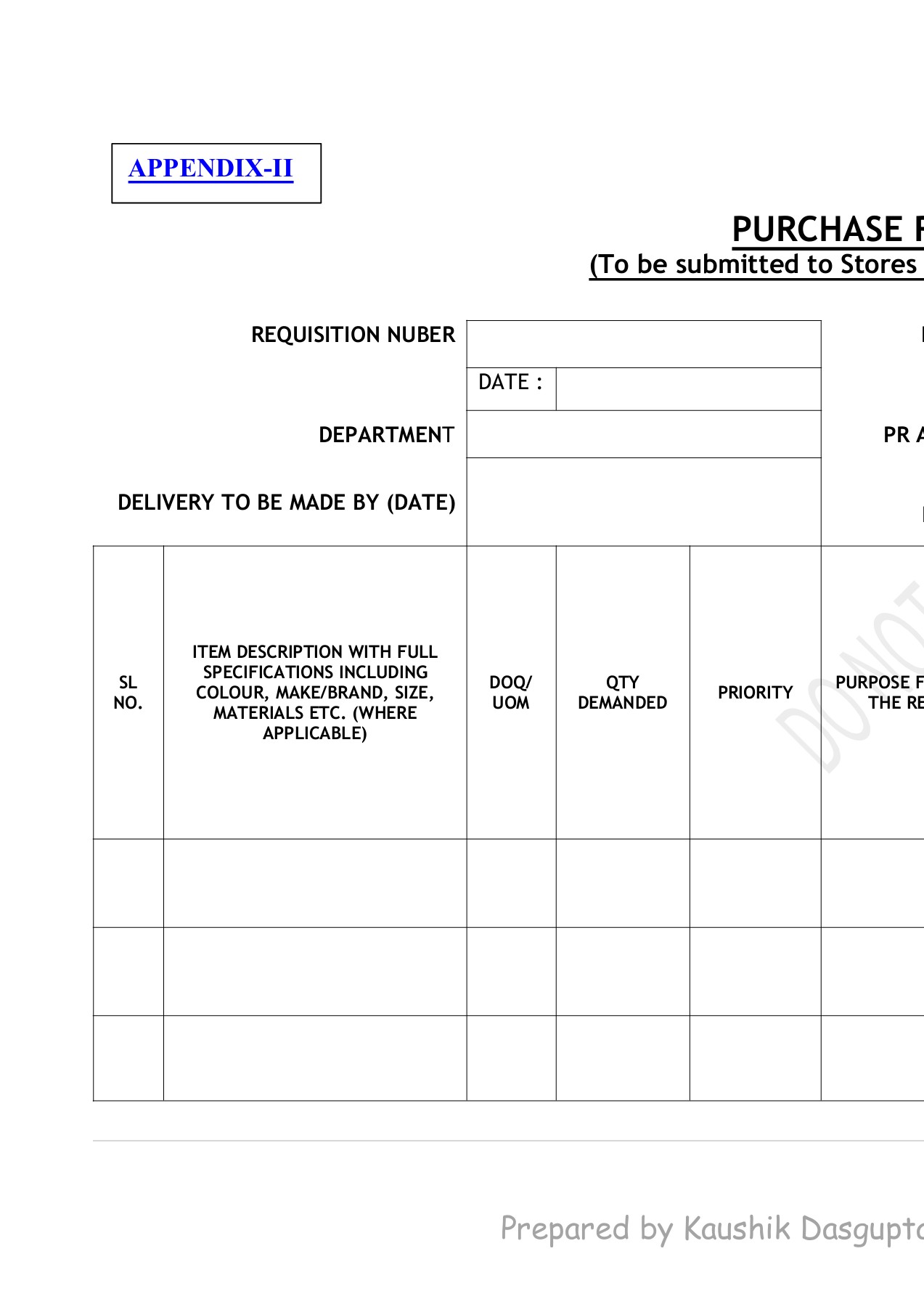 SOP - Standard Operating Procedure for Purchase Operation - kaydeejee ...
