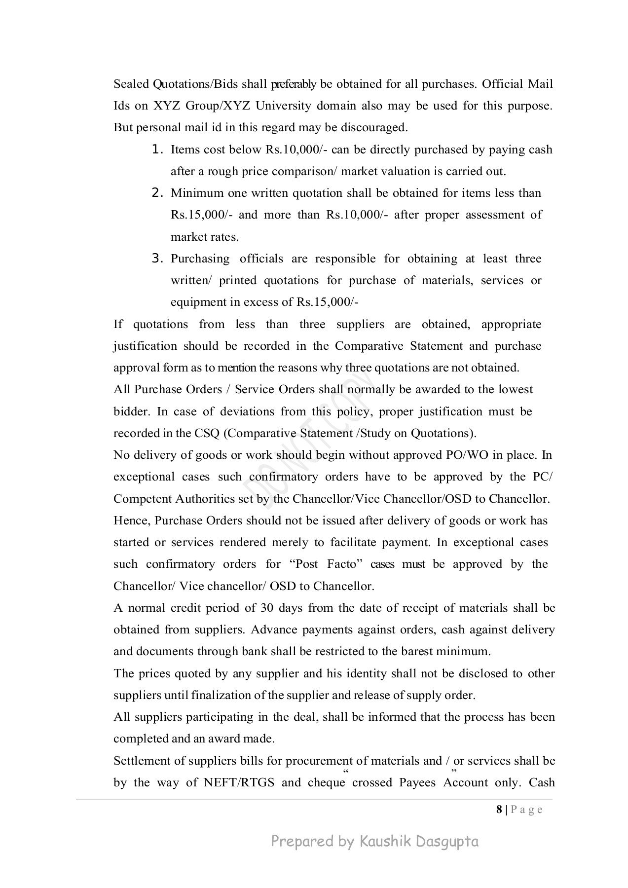 SOP - Standard Operating Procedure for Purchase Operation - kaydeejee ...