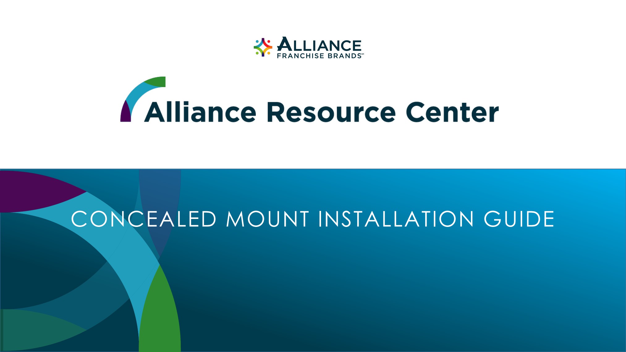 ARC-Concealed Mount Installation Guide 2023 - Alliance Franchise Brands ...