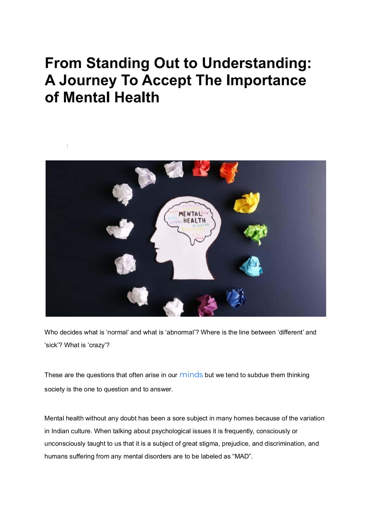 From Standing Out to Understanding_ A Journey To Accept The Importance ...