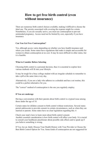 How to get free birth control (even without insurance)