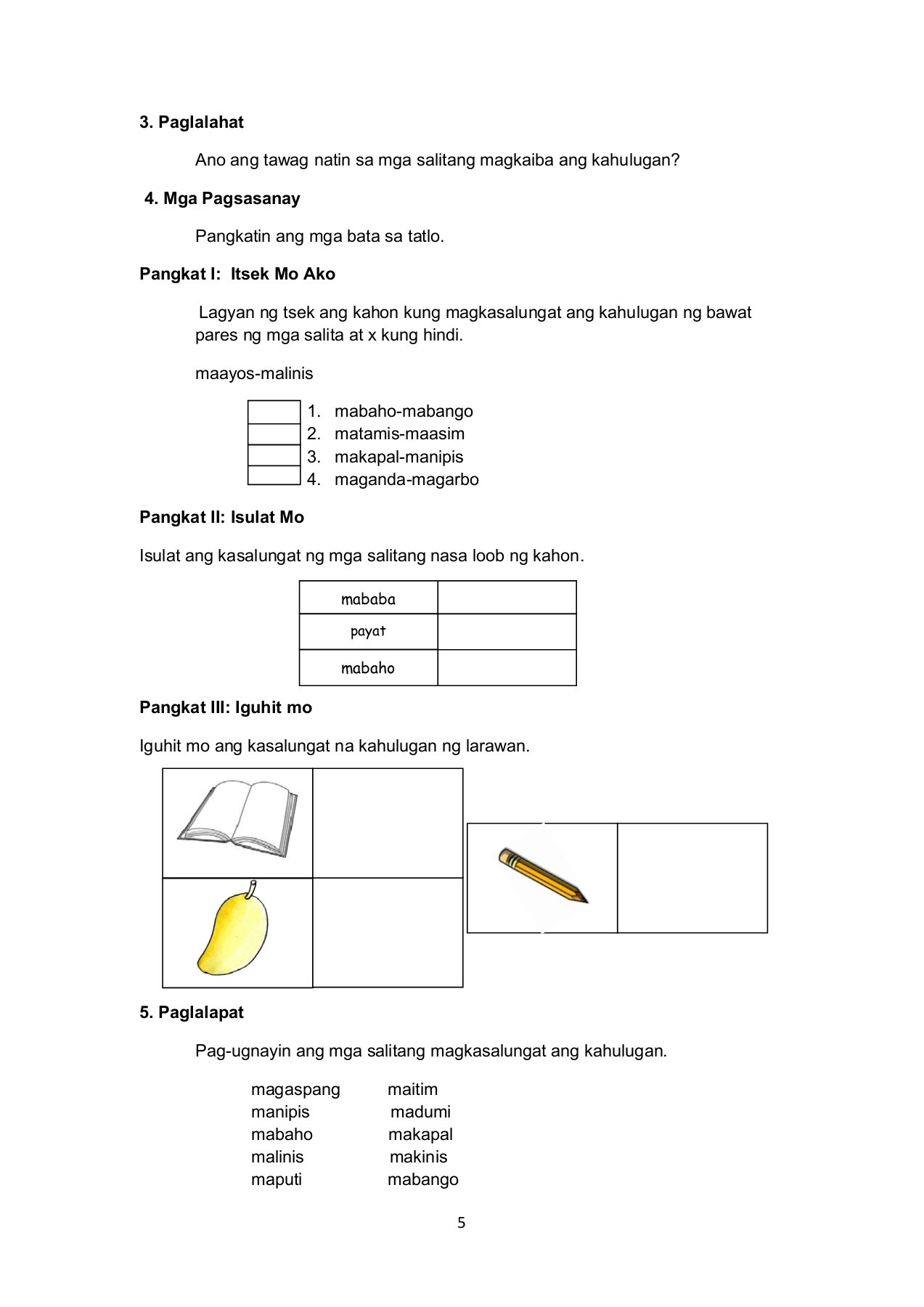 Mother Tongue Grade 1 Part 1 - Palawan BlogOn - Page 288 | Flip PDF ...