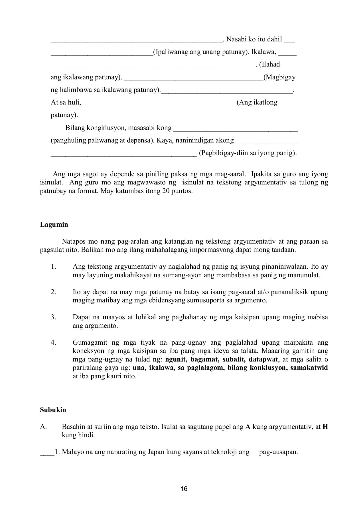 FILIPINO 1 part1 - Palawan BlogOn - Page 289 | Flip PDF Online | PubHTML5