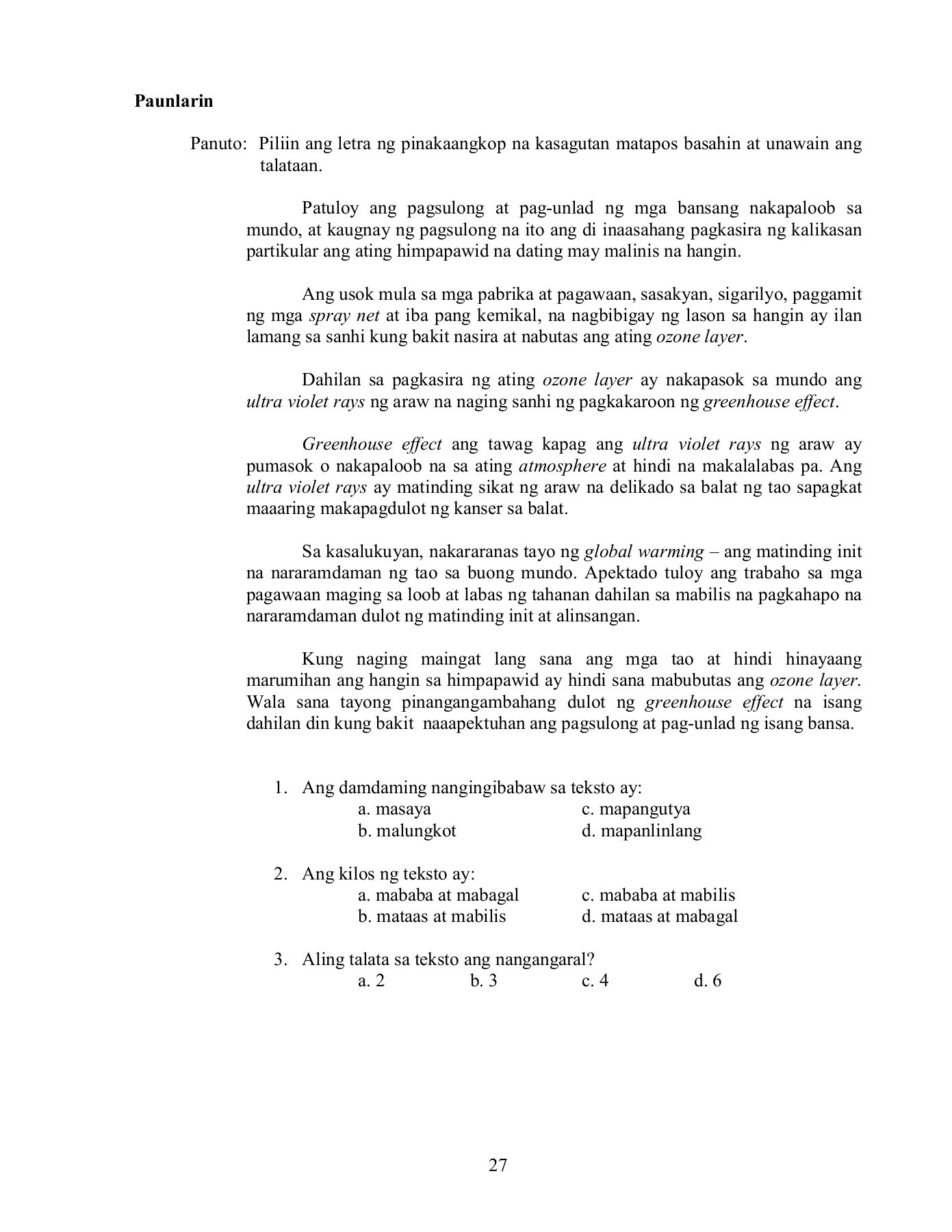 FILIPINO 2 Part 1 - Palawan BlogOn - Pahina 242 | Online na PDF | PubHTML5