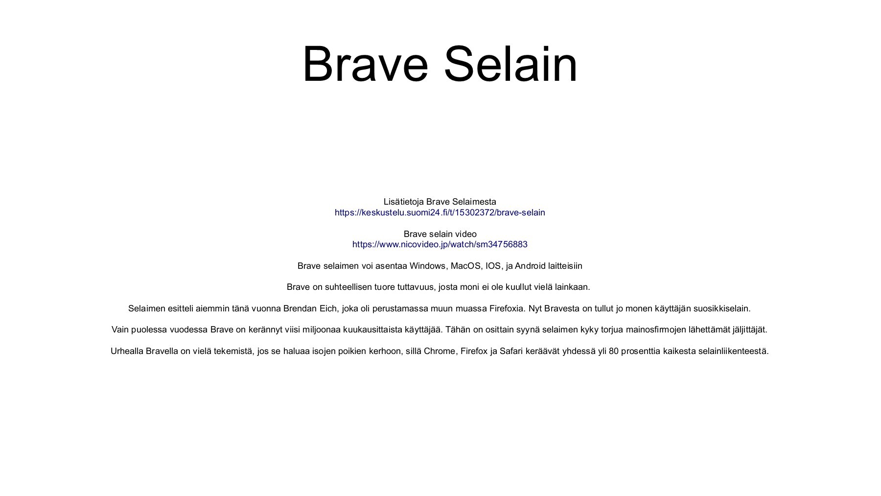 Brave_Selain - anonymouscryptoinvestor - Sivu 1 - 1 | PDF verkossa ...