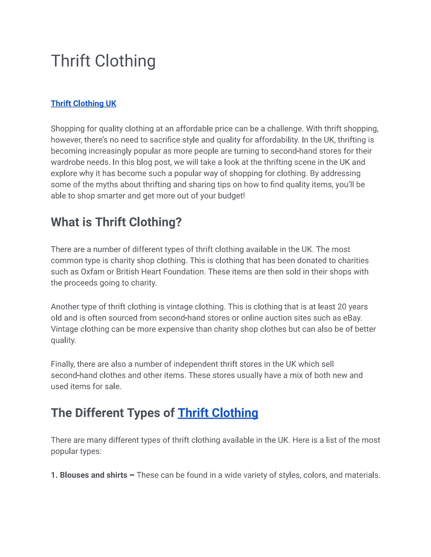 Thrift Clothing - Thrift Factory - Page 1 - 4 | Flip PDF Online | PubHTML5