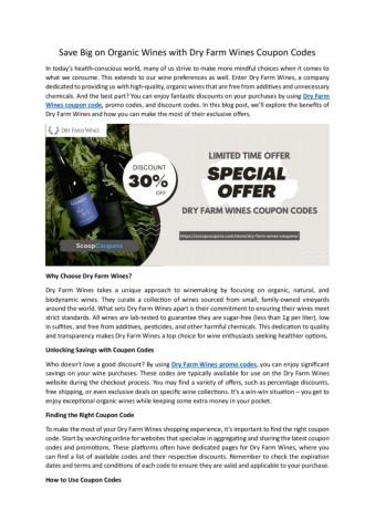 Dry Farm Wines Coupon Code