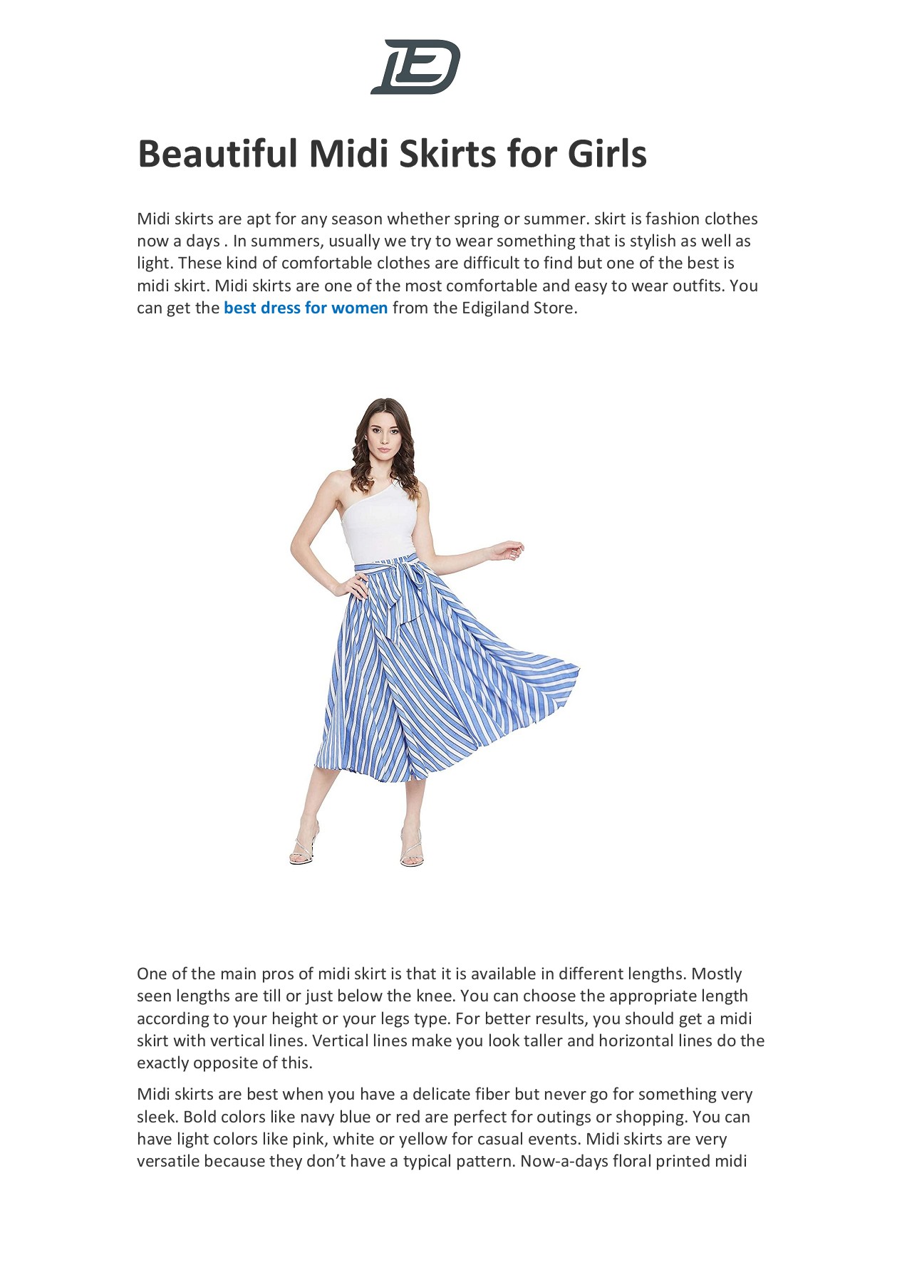 Beautiful Midi Skirts for Girls - E Digiland - Page 1 - 2 | Flip PDF ...