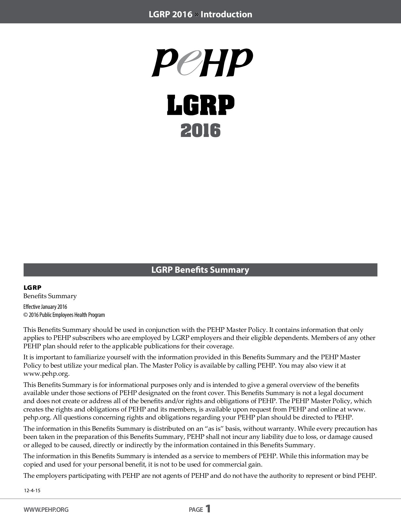 2016 LGRP benefits summary_proof - jclifford - Page 1 - 46 | Flip PDF ...