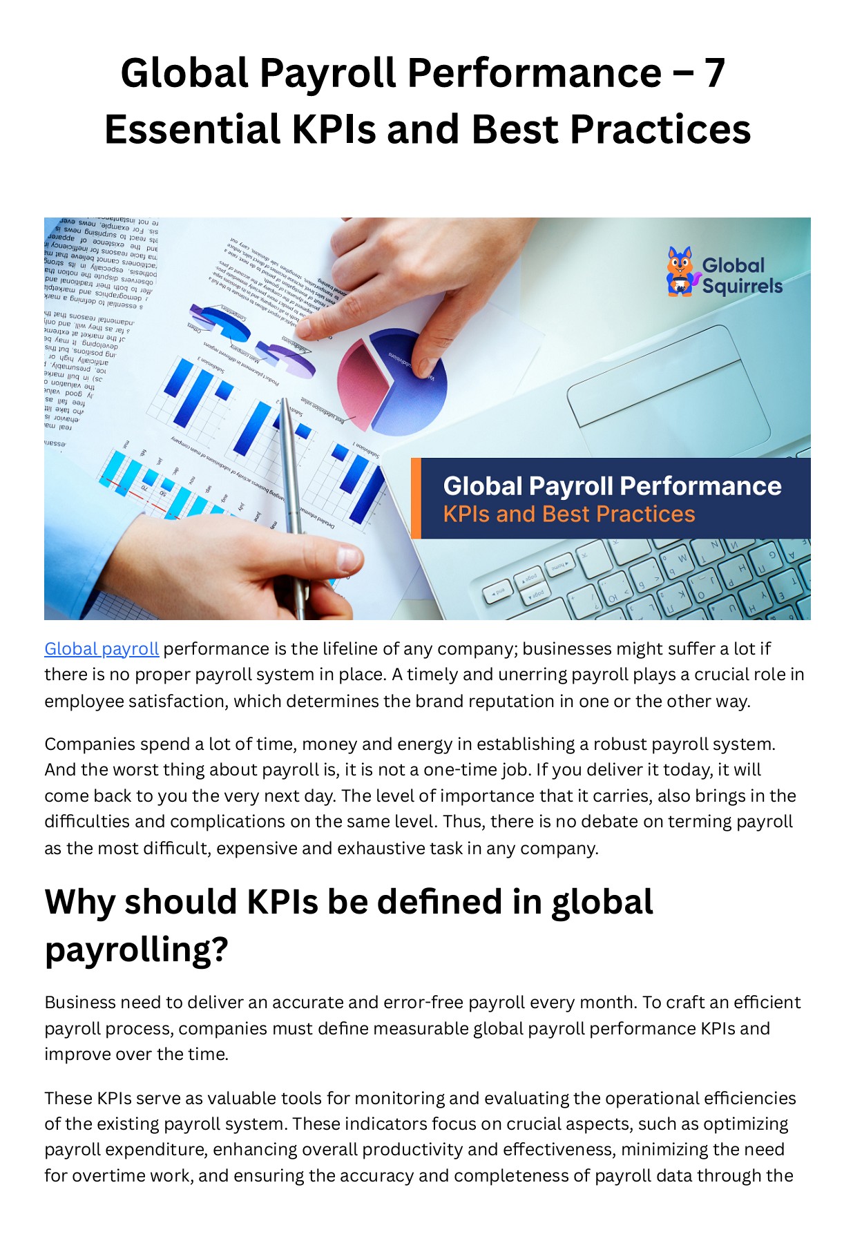 Global Payroll Performance – 7 Essential KPIs and Best Practices ...