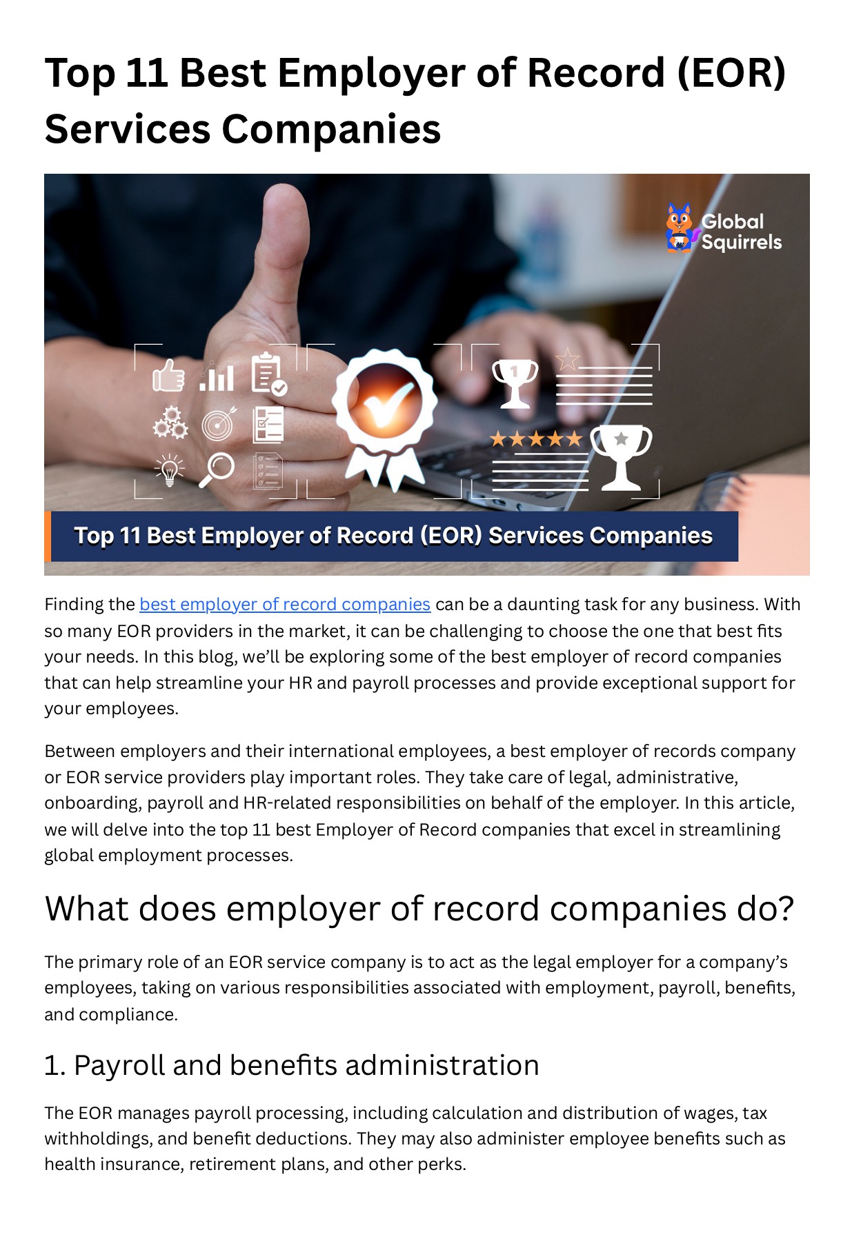 Top 11 Best Employer of Record (EOR) Services Companies ...