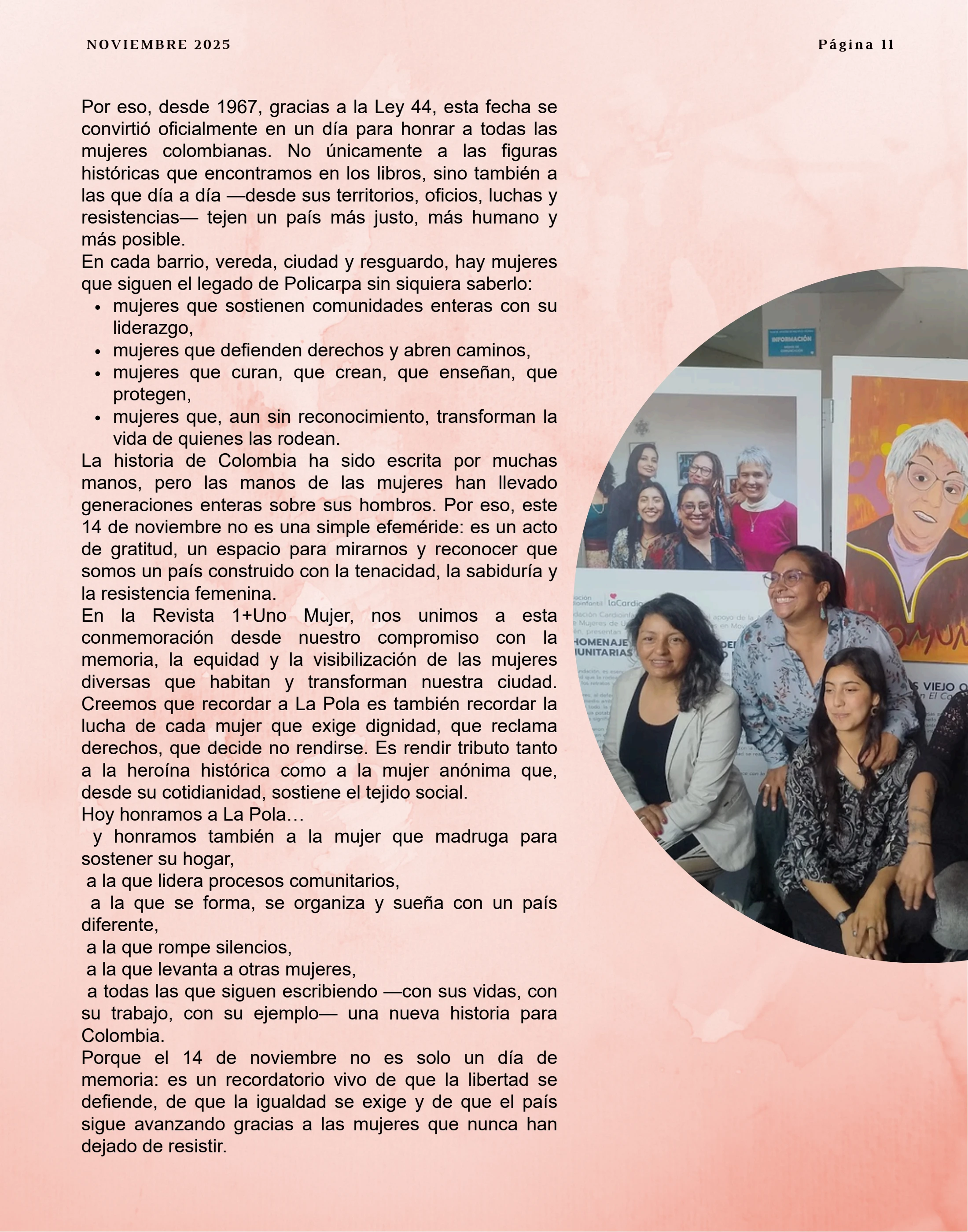 Noviem 2025 edición 63 (1) - Asinco Integración Comunitaria - Página 11 ...