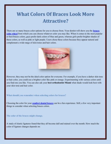 What Colors Of Braces Look More Attractive?