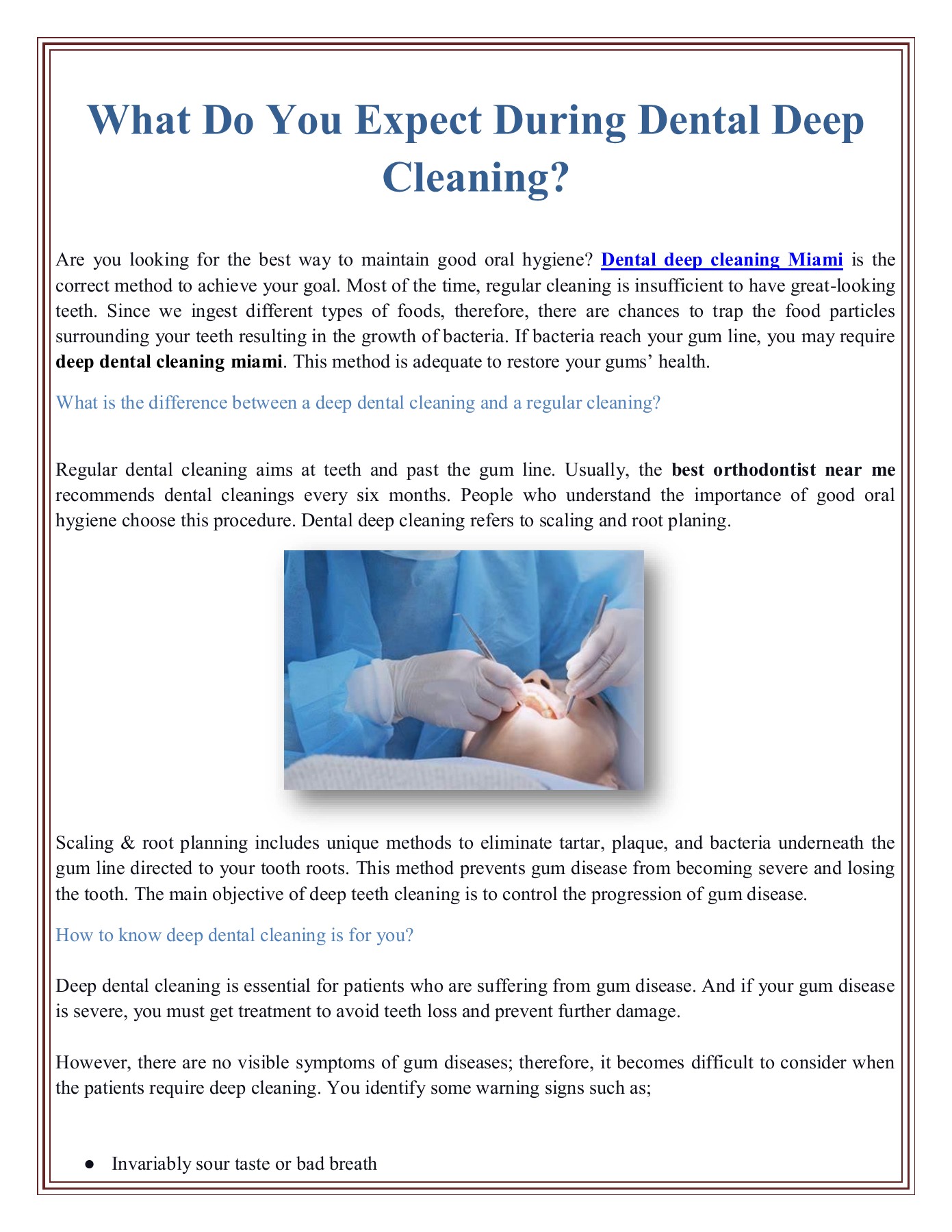 What Do You Expect During Dental Deep Cleaning? - Jake slessor - Page 1 - 2 | Flip PDF Online ...