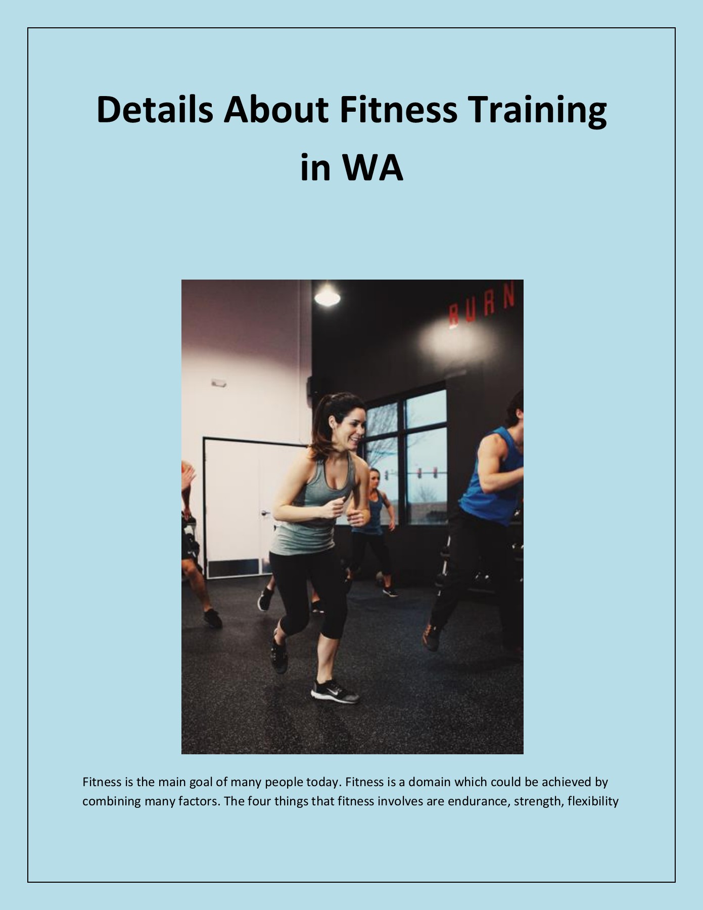 Details About Fitness Training in WA - burntownfitness01 - Page 1 - 4 ...