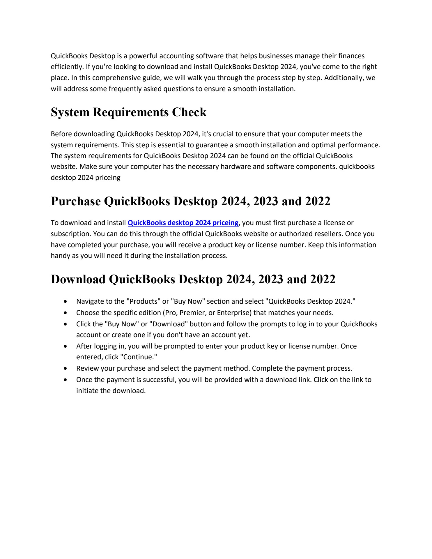 Download and Install QuickBooks Desktop 2024 Complete Guide - Jony ...