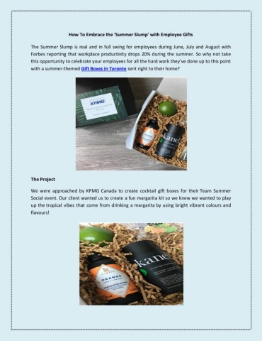 How To Embrace the 'Summer Slump' with Employee Gifts