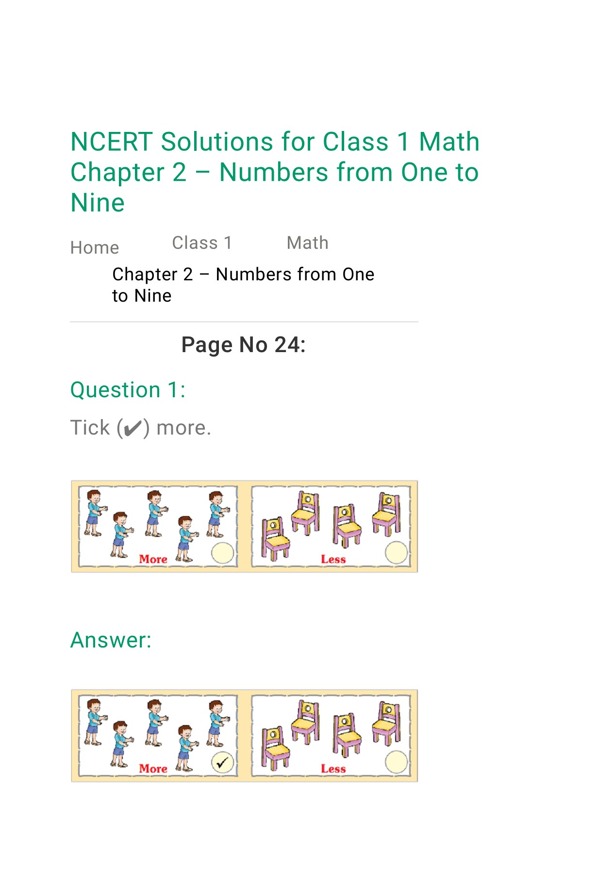 std 1 Chapter 2 – Numbers from One to Nine - ketan joshi - Page 1 - 40 ...