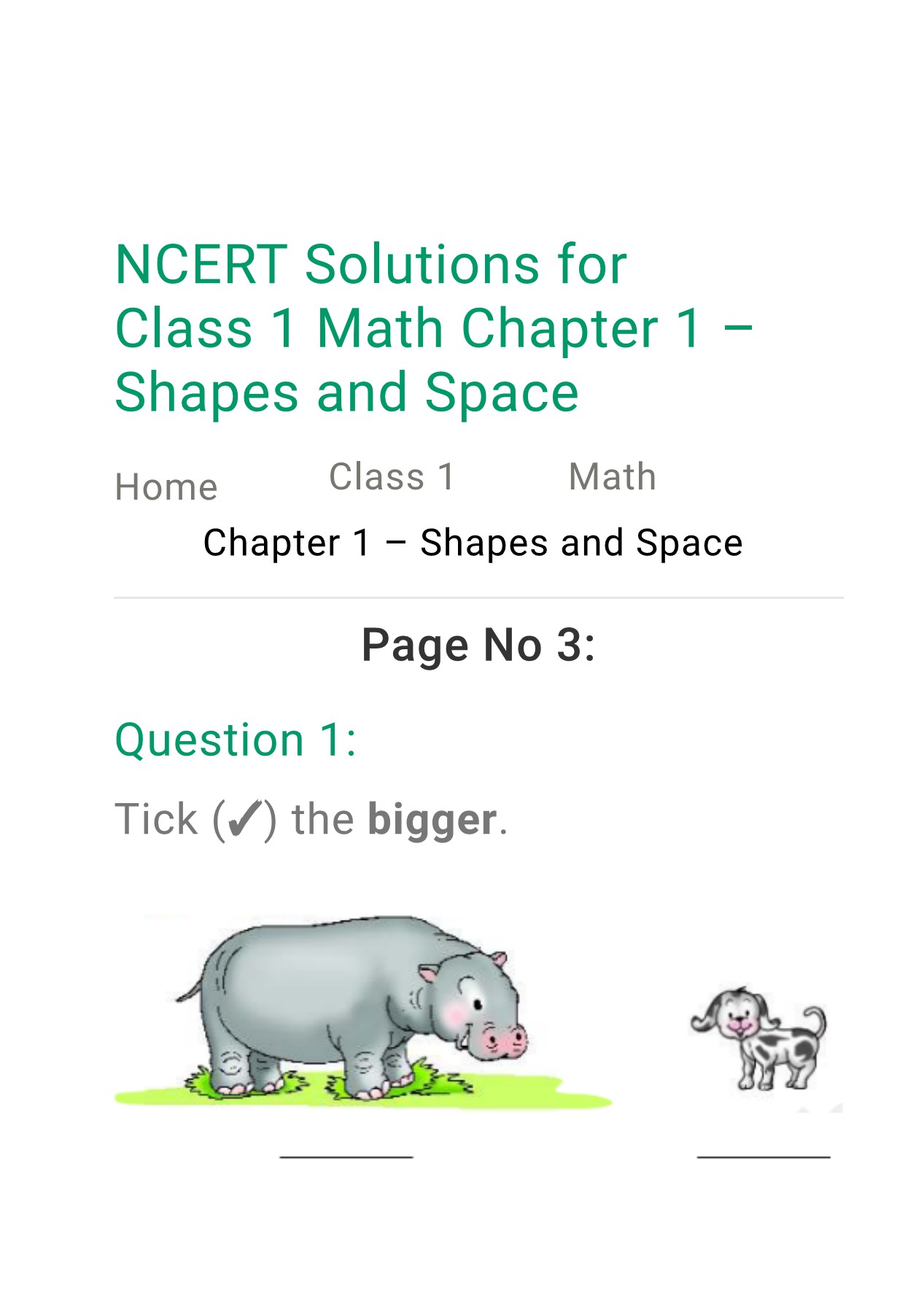 std 1 Chapter 1 – Shapes and Space(1) - ketan joshi - Page 1 - 45 ...