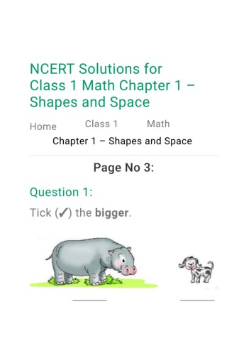 std 1 Chapter 1 – Shapes and Space(1)