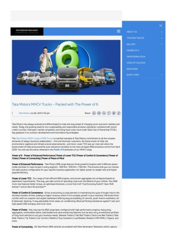 Tata Motors MHCV Trucks - Packed with The Power of 6 | Tata Trucks Blog | Medium and Heavy ...