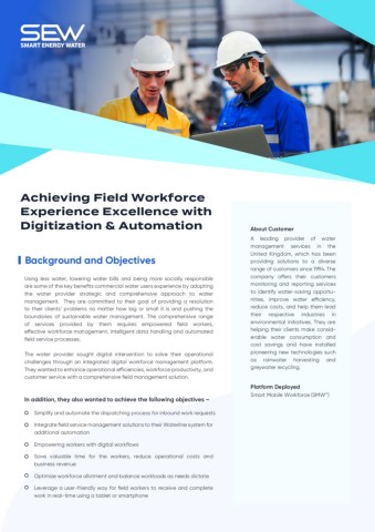 Achieving Field Workforce Experience Excellence with Digitization and ...