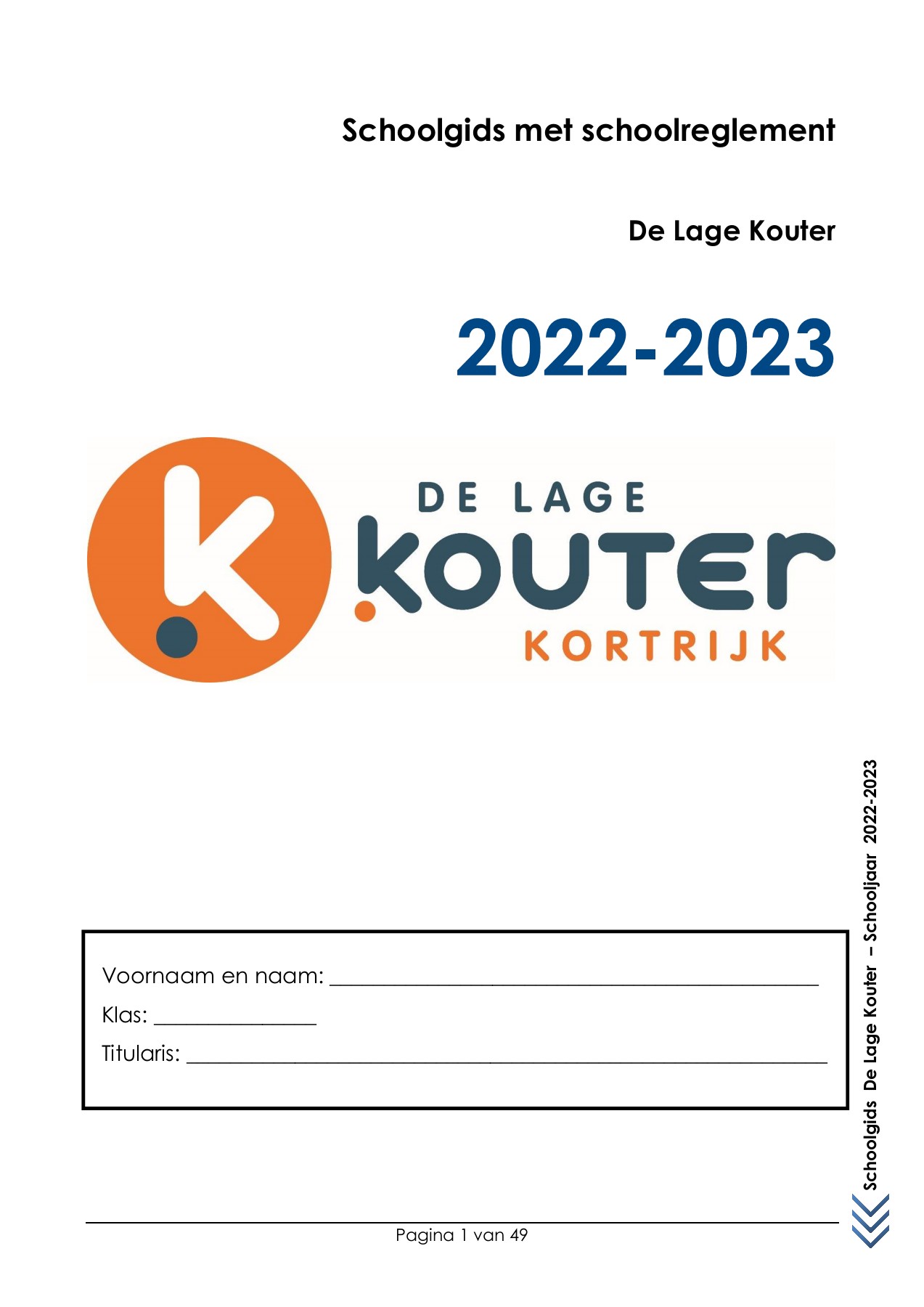 Schoolgids met schoolreglement 2022-2023 De Lage Kouter Kortrijk ...